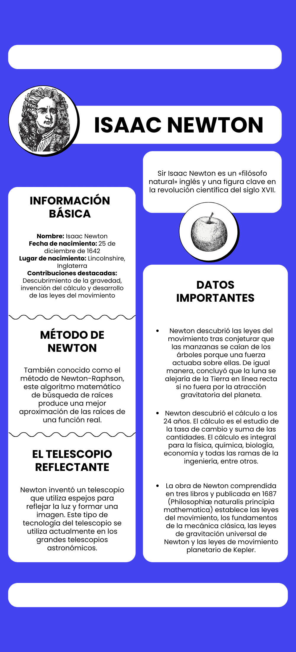 Infografías de Isaac Newton 【Descargar】