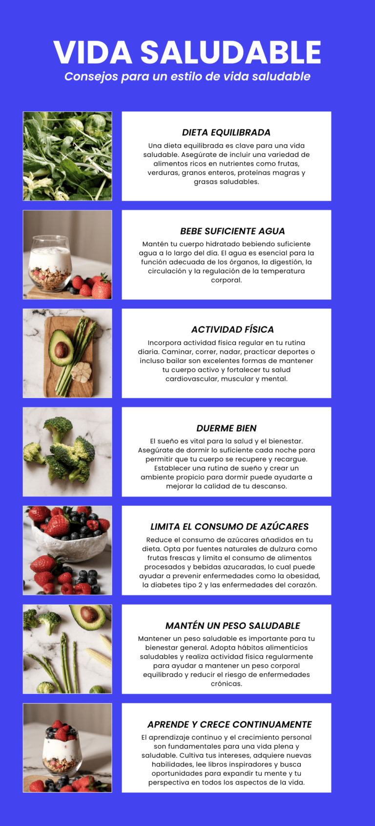 Infografías de la Vida Saludable 【Descargar】