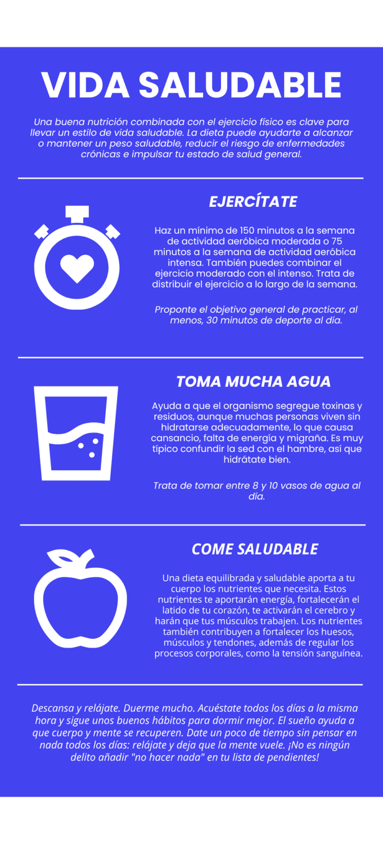 Infografías de la Vida Saludable 【Descargar】